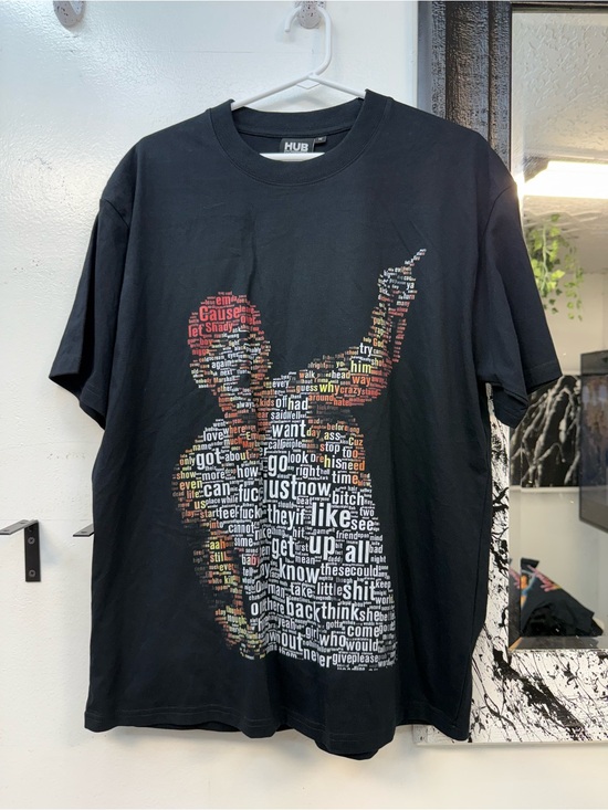Shirts | Slim Shady Eminem Black Graphic Wordart Rap Tshirt | Poshmark